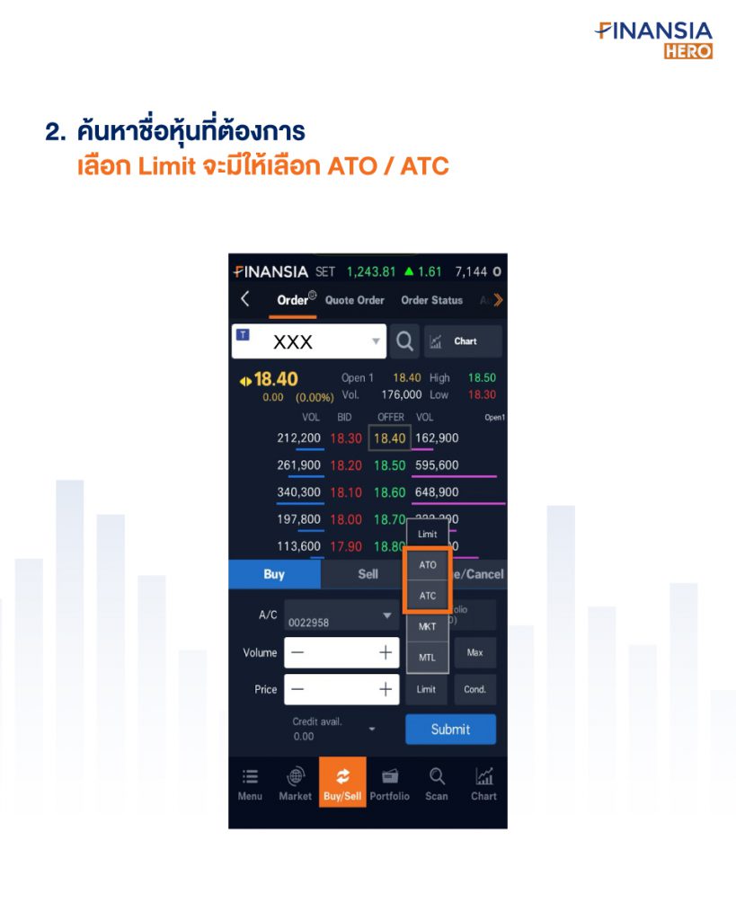 ATO / ATC คืออะไร? รู้ก่อนส่งคำสั่ง เทรดใน HERO ไม่พลาด - Finansia HERO